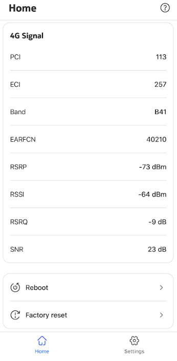 Checking Your Signal Levels: Nokia 5G16-A Broadband App – EAN Support